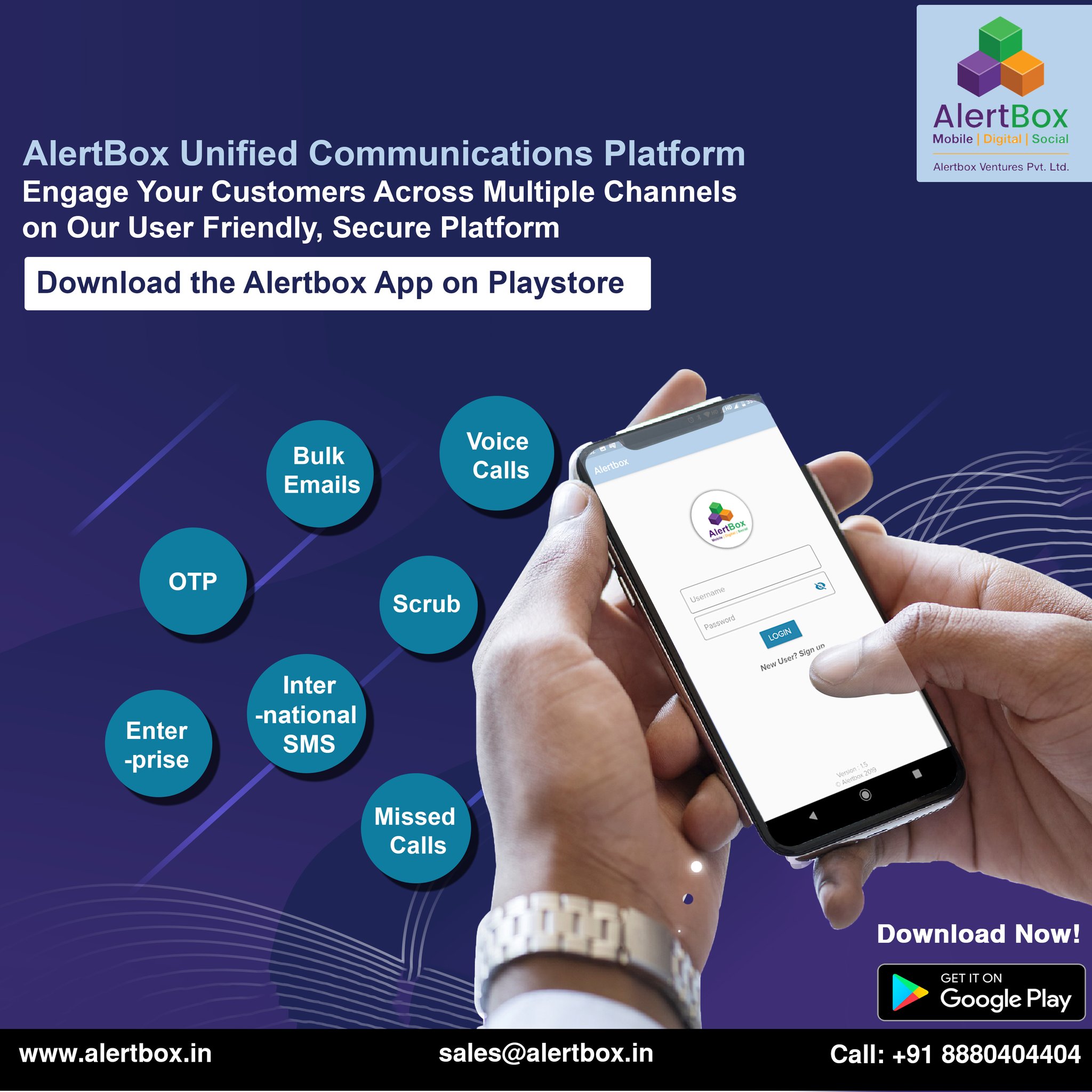 Alertbox Ventures Pvt Ltd on Twitter: "AlertBox Unified Communications Platform Engage Your ...