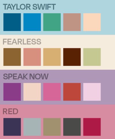 Taylor Swift All Colors