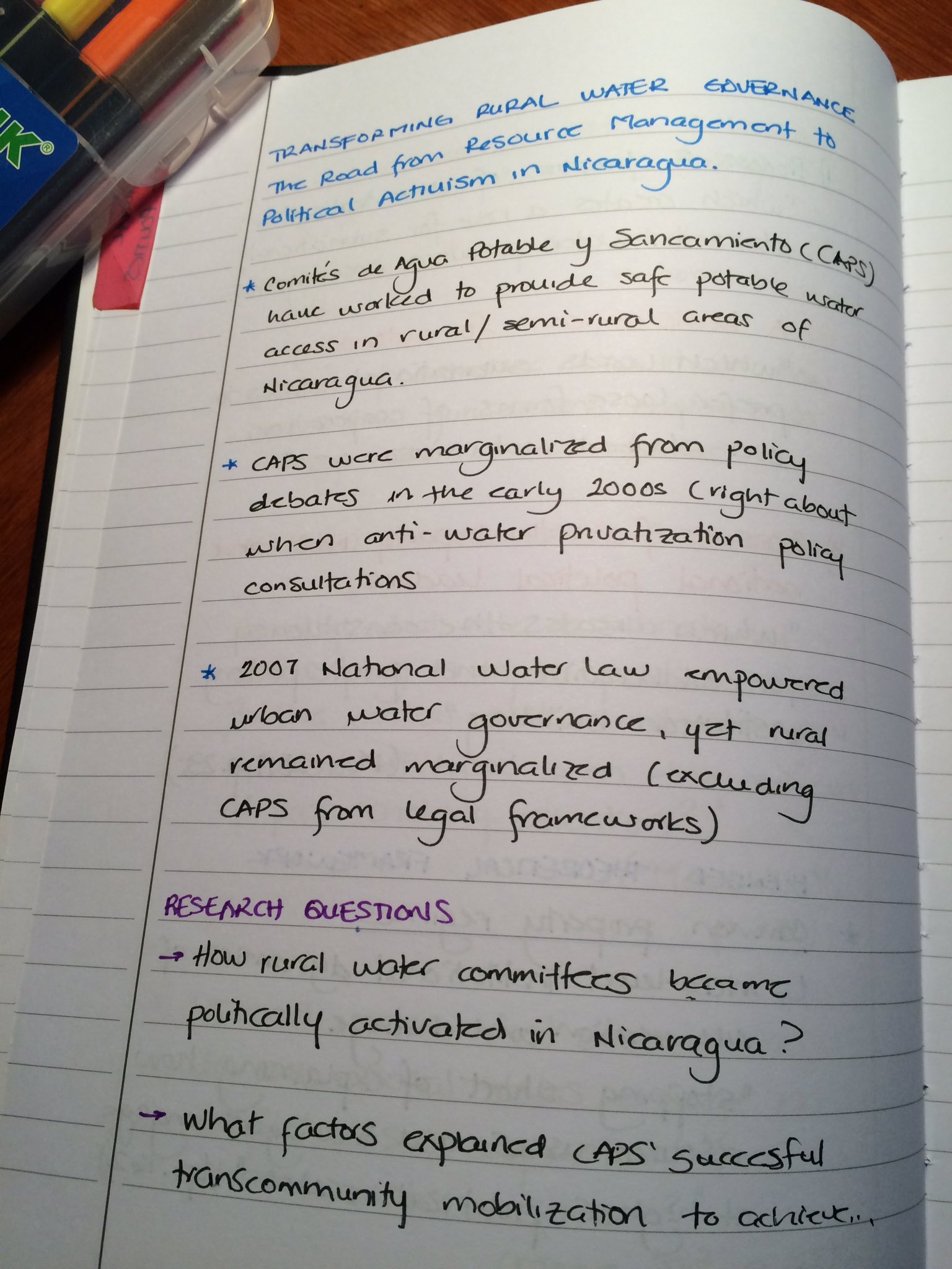 Neat Handwritten Notes