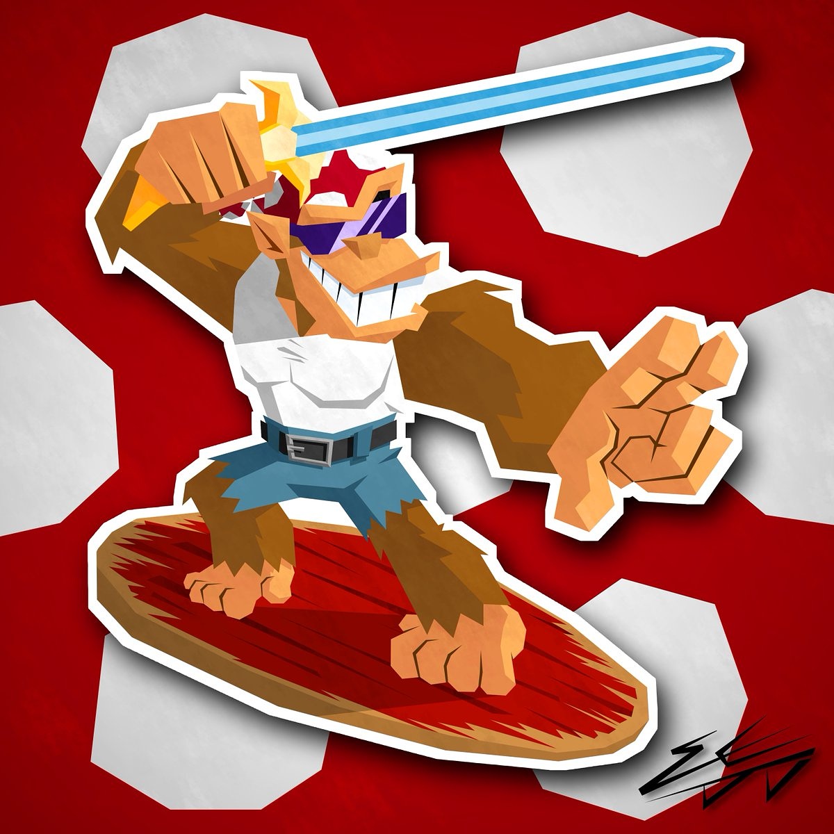 「@_AlexHirsch Drawing I did of Funky Kong」|(Commissions Open) 8BitArt💀のイラスト