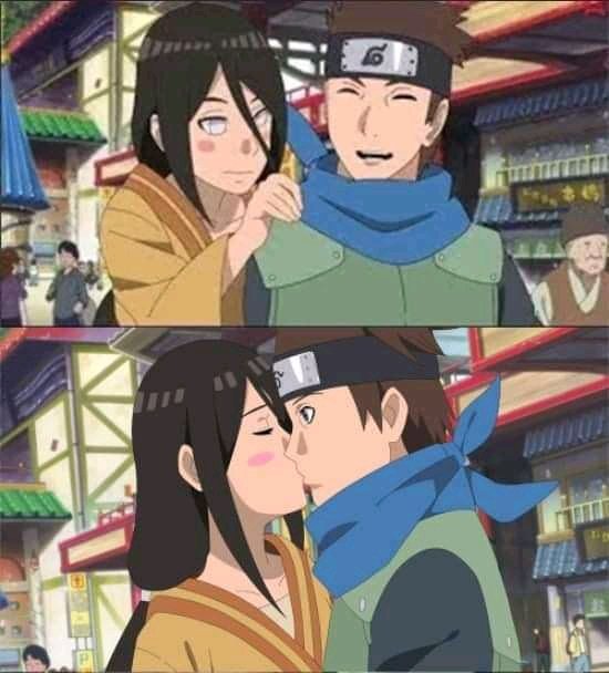 Hanabi And Konohamaru Kiss
