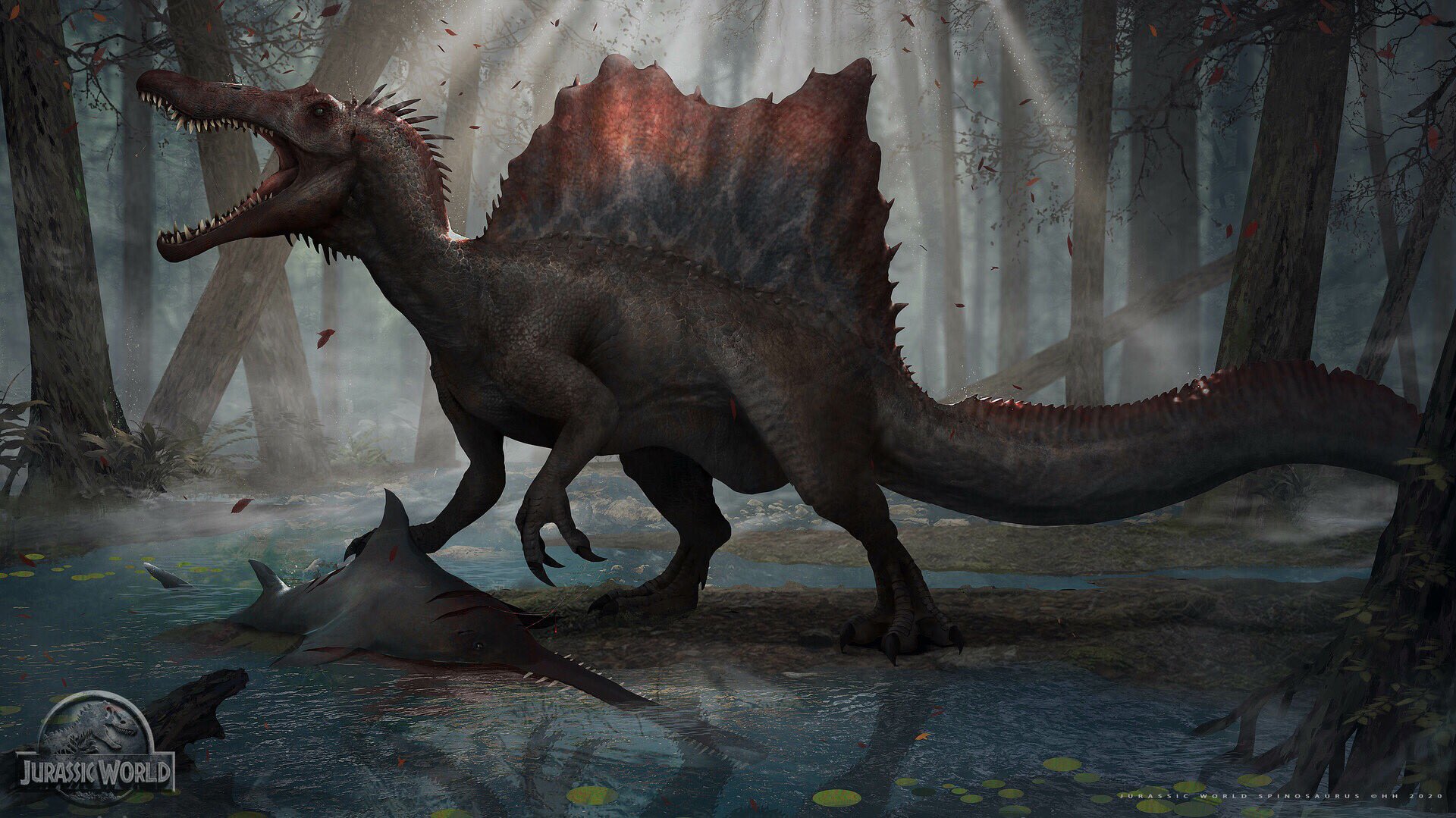 Jurassic Park Spinosaurus Drawings