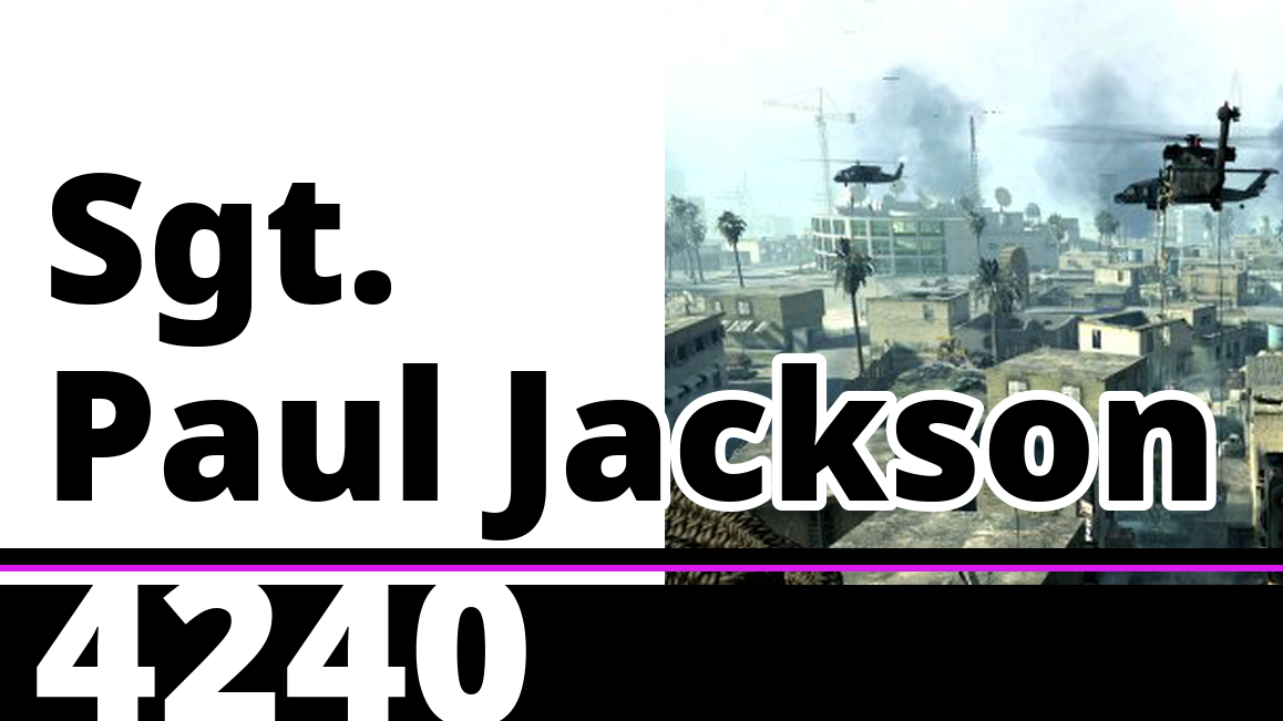 Paul Jackson Call Of Duty