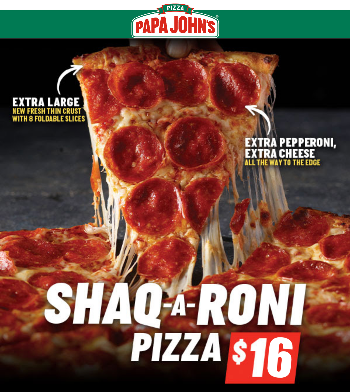 Papa Johns Extra Cheese Pizza