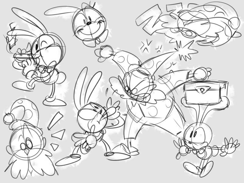 「Feels the rabbit and Mr Snooze old sketches #sketch #SonicTh」RadicalRedの漫画