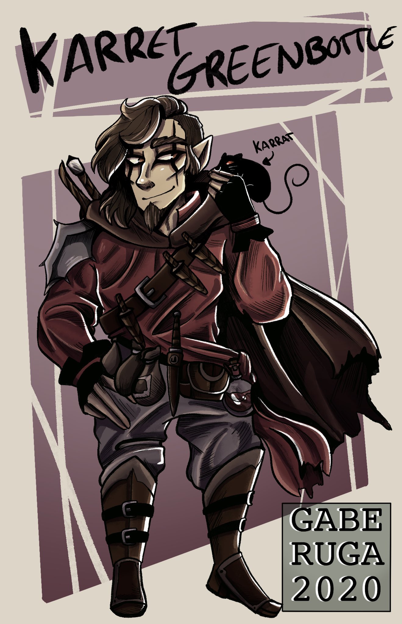 Medieval Rogue Drawing