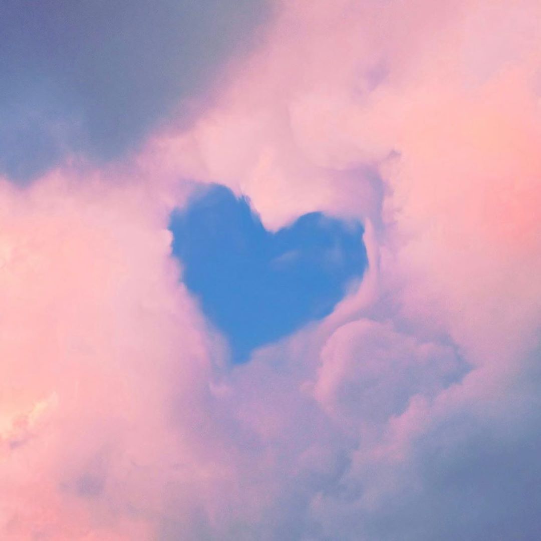 Pink Heart Clouds
