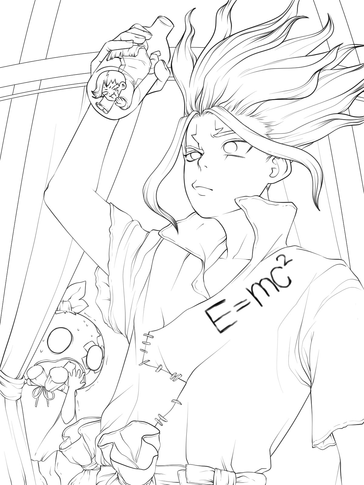 Anime Scientist Drawing