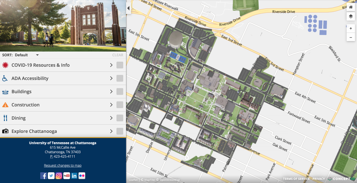 University Of Tennessee Chattanooga Campus Map McCallie School Campus