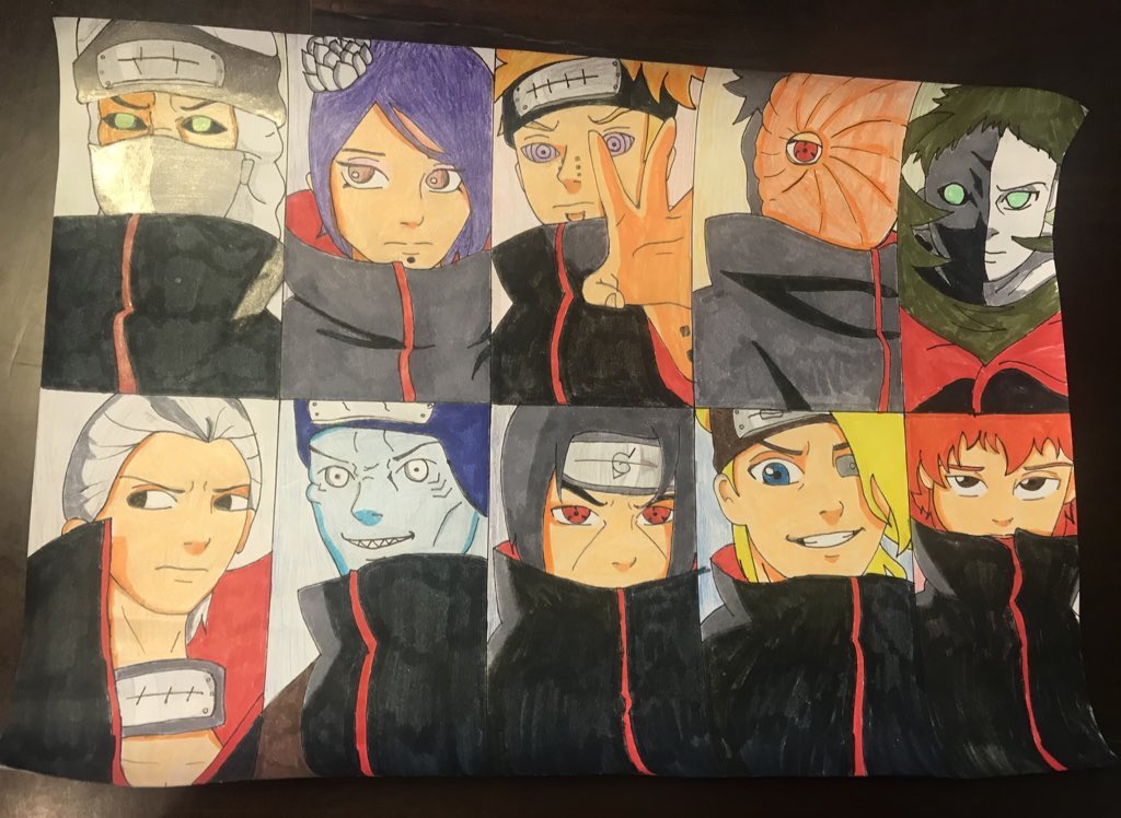 Akatsuki Members Drawing