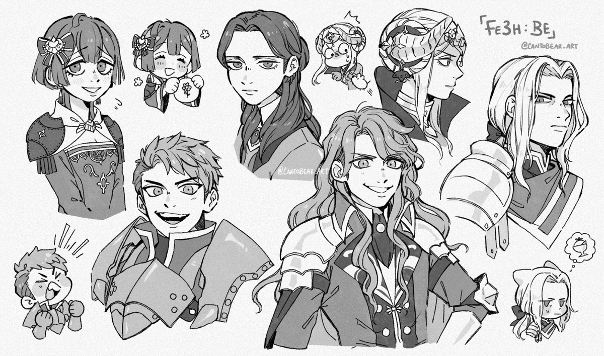 「some BW drawings for fun! wanted to include all of the BE ki」nat🌟の漫画