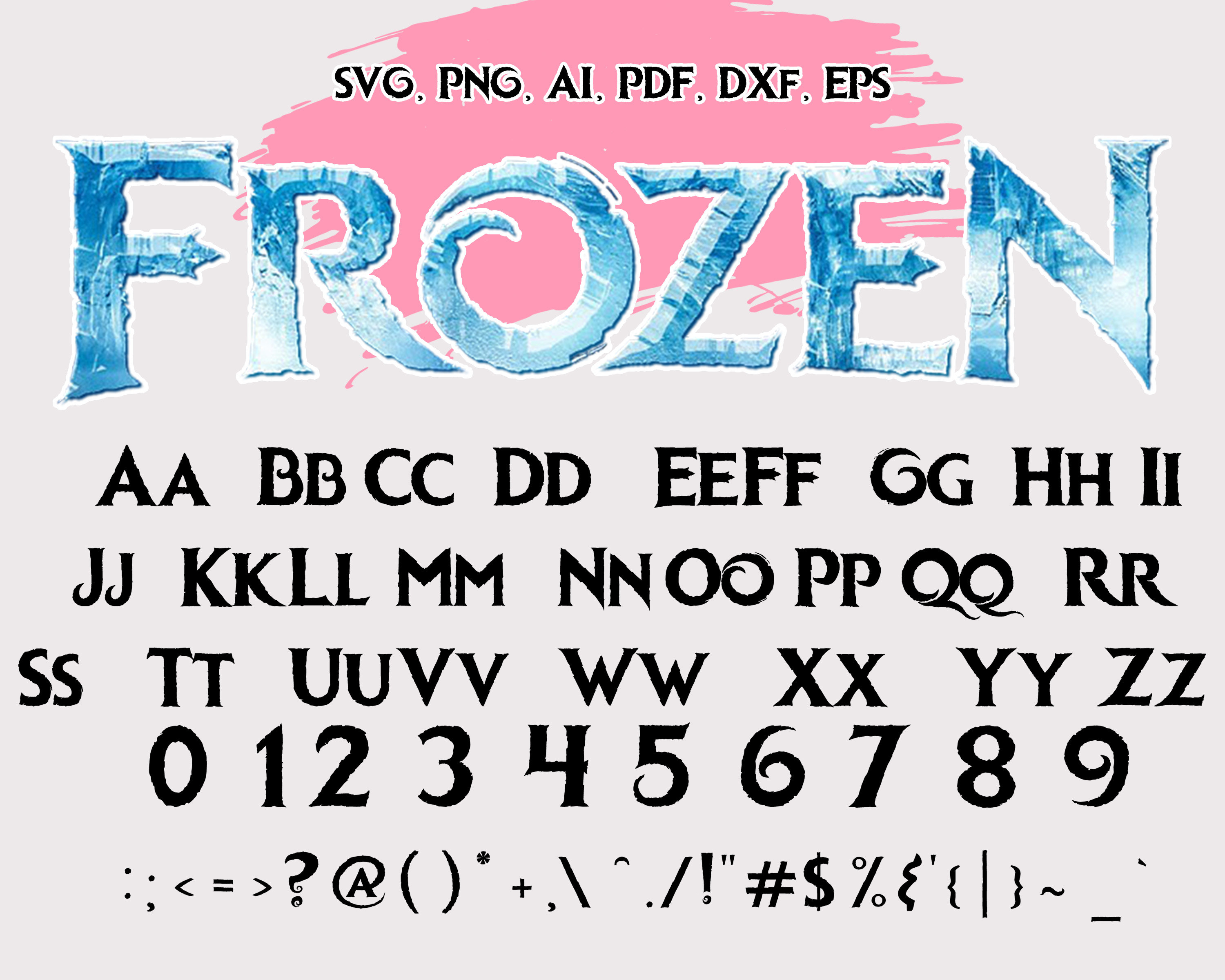 Disney Frozen Letters Font