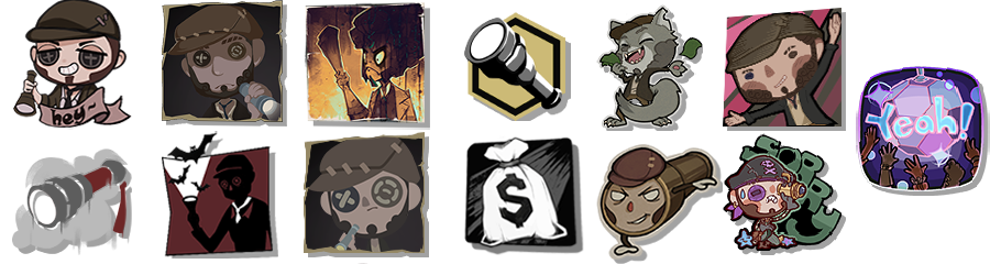 「Sprays and Portraits - Thief (Individual animated frames in」Identity V ...