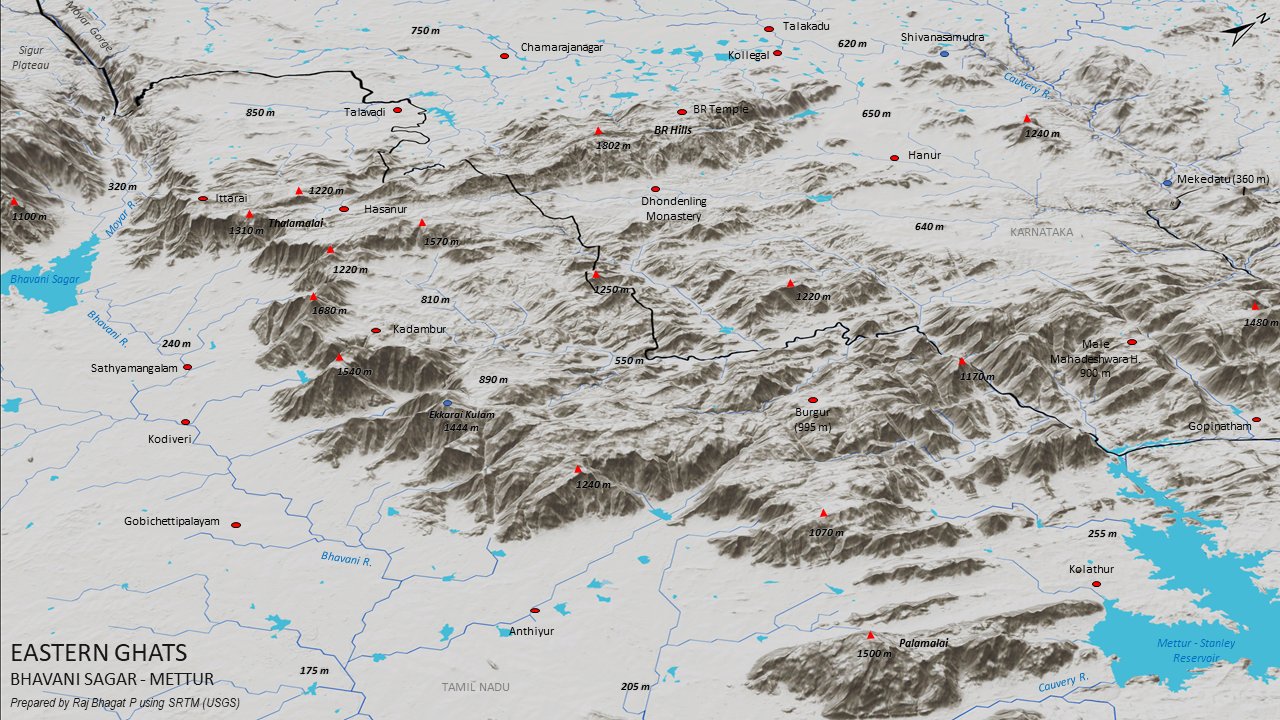 Sathyamangalam Forest Map