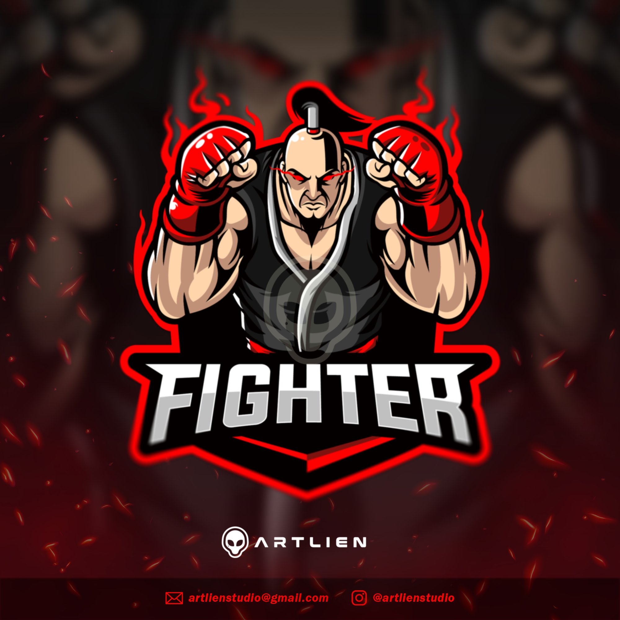 Fighters Team Logo Premium Vector | Fighter Logo
