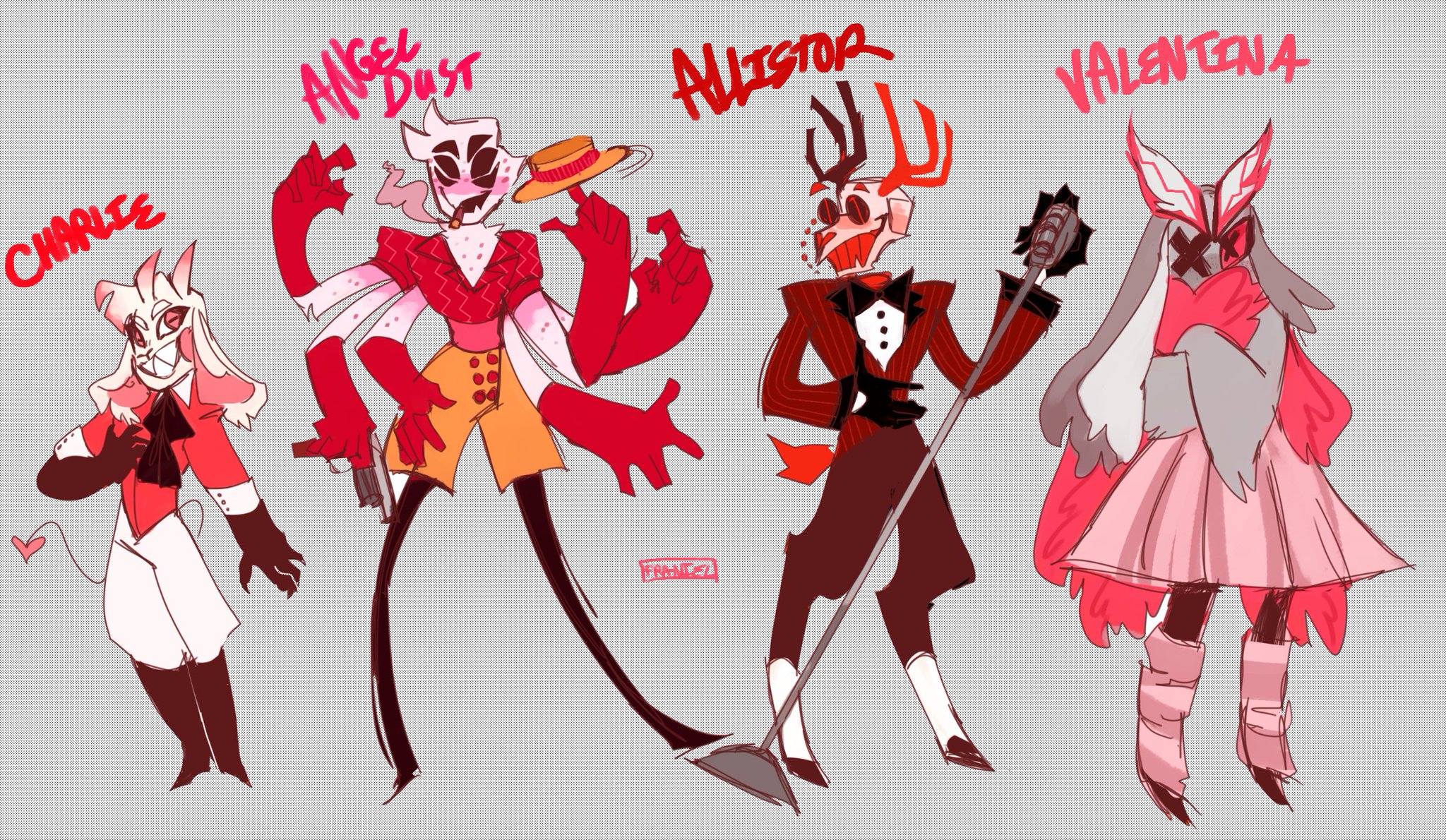 franiel ☆彡 on Twitter: "I present to yall: hazbin but the designs dont suck and angel dust isn't ...