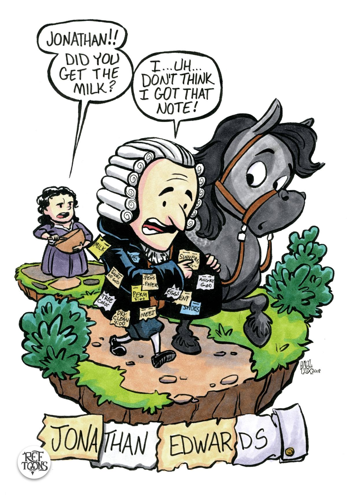 RefToons on Twitter: "Jonathan Edwards - American preacher during the ...