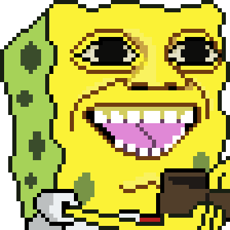 Minecraft Pixel Art Grid Spongebob