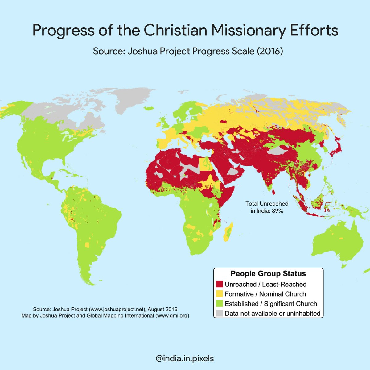 The Progress Map of the Christian Missionary Efforts (2016) and the 10/ ...