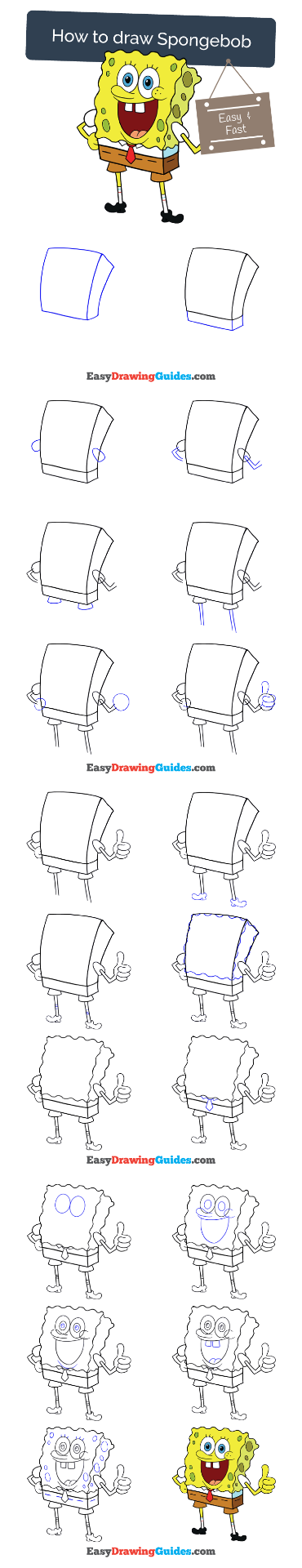 How To Draw Spongebob Step By Step