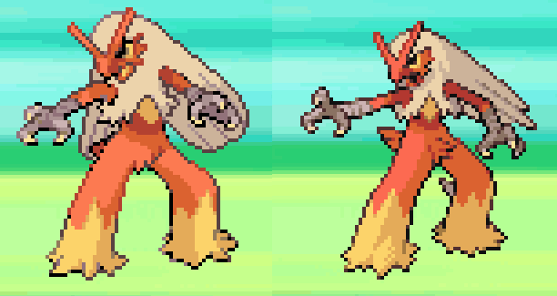 Shiny Blaziken Sprite
