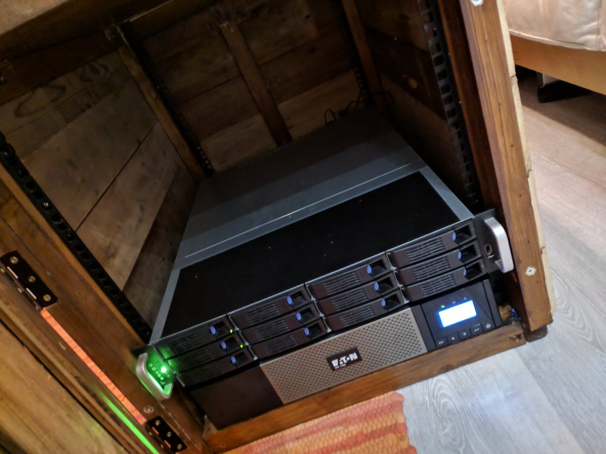 Our Homemade Wooden Server Cabinet/Coffee Table : r/homelab