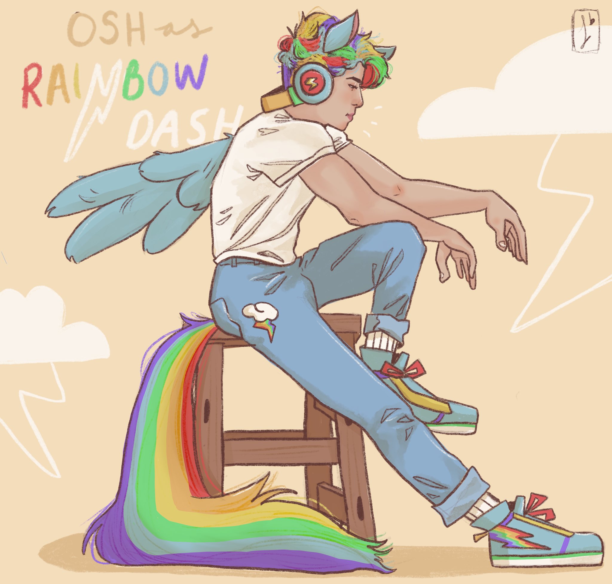 Rainbow Dash Human Boy