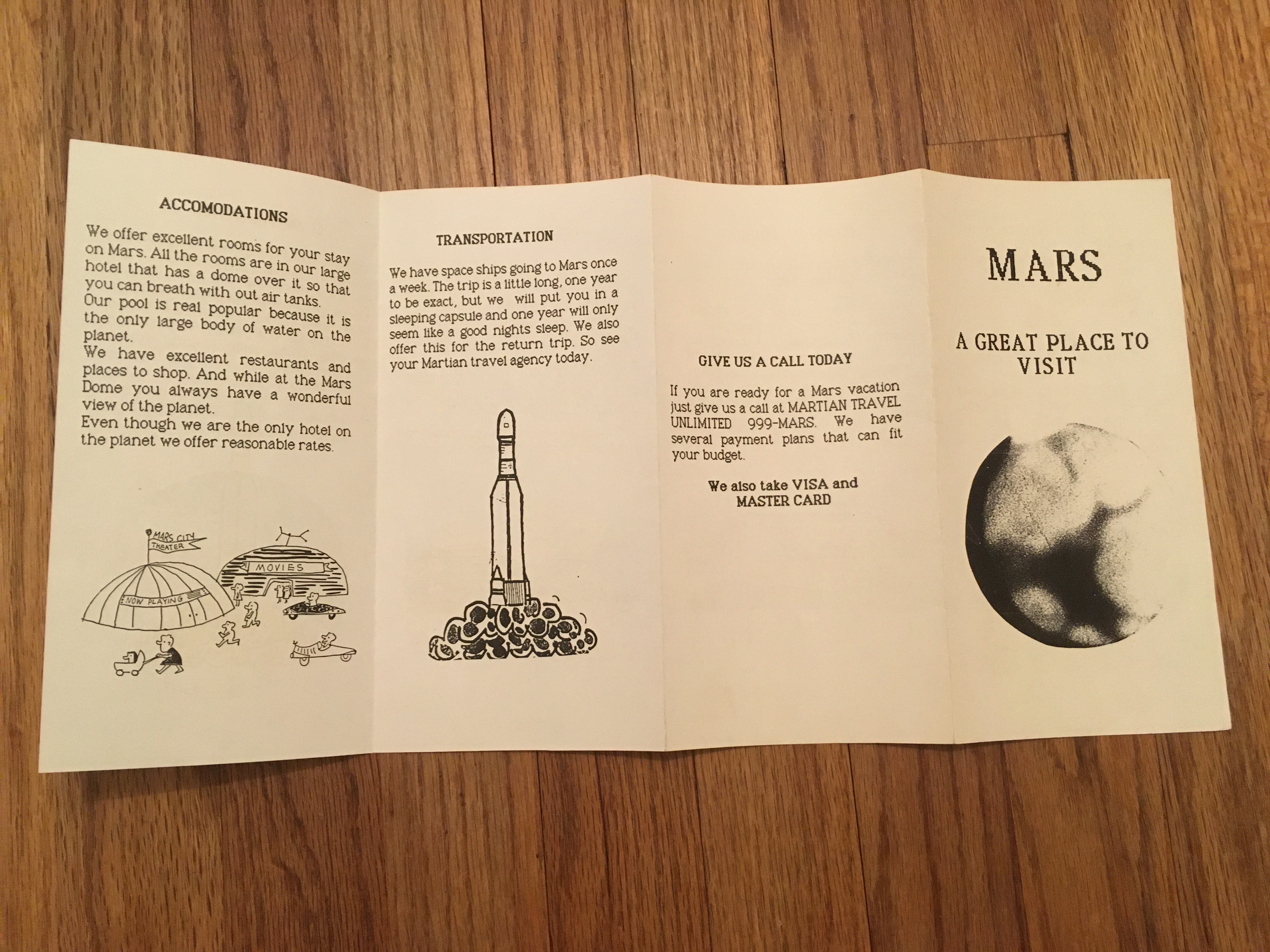 Mars Planet Brochure