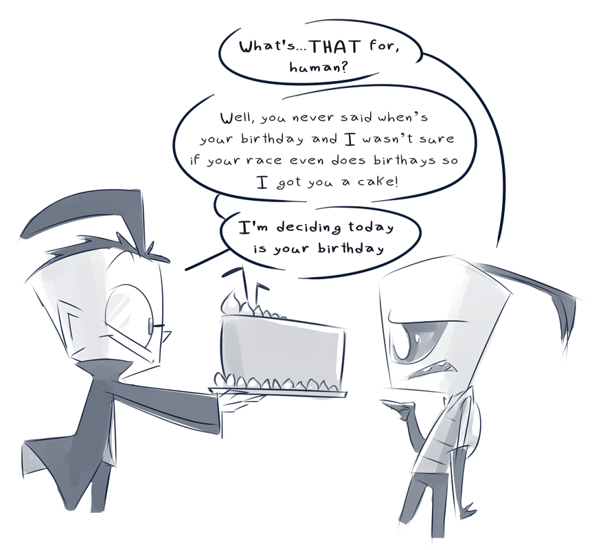 「Dib and Gaz's lives as moths. Old silly doodle comic. #art ...