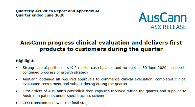AusCann | Product Development | Clinical Evaluation | Education