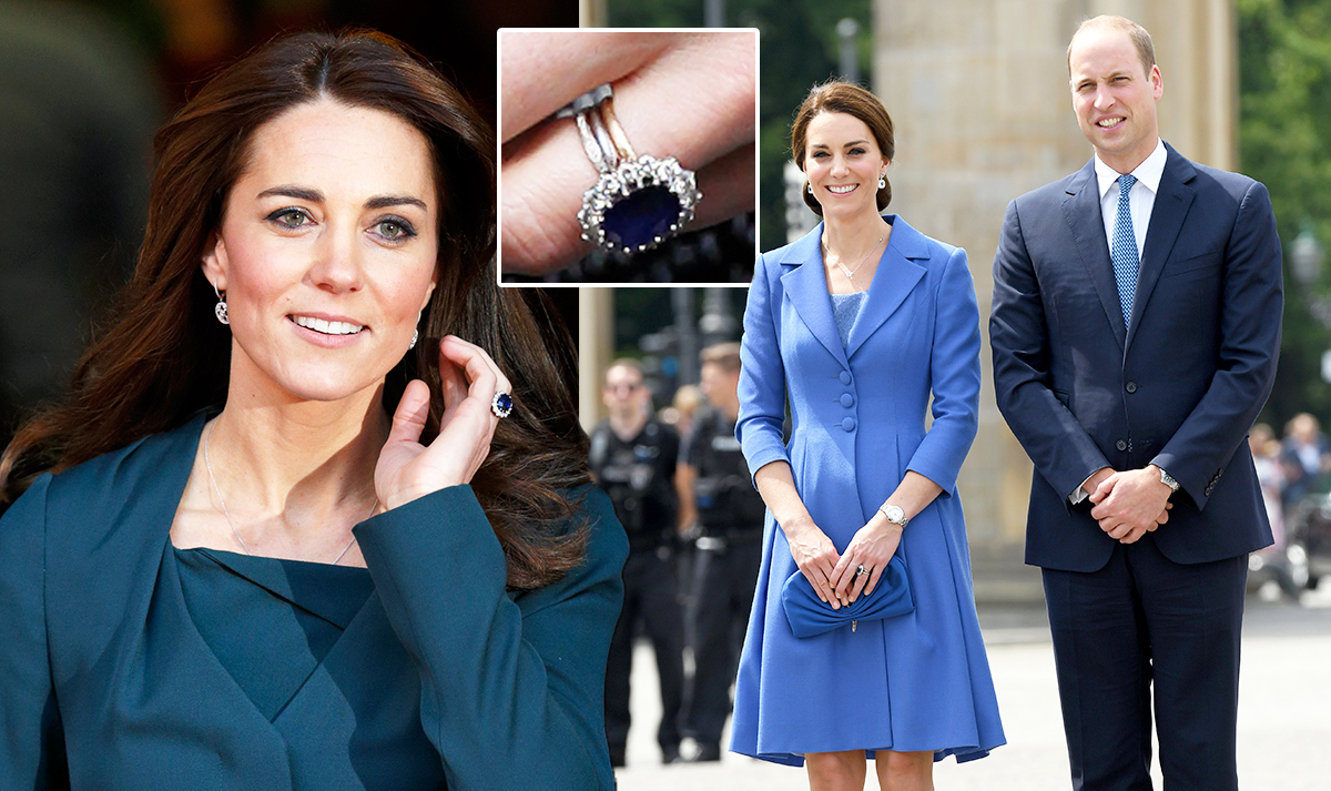 Kate Middleton wears three rings worth more than £300,000 on her ...