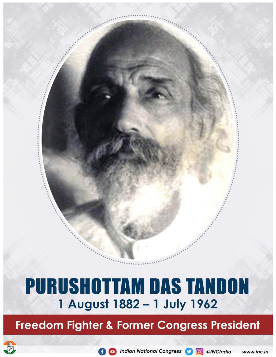 Rajarshi Purushottam Das Tandon was awarded the Bharat Ratna in 1961 ...