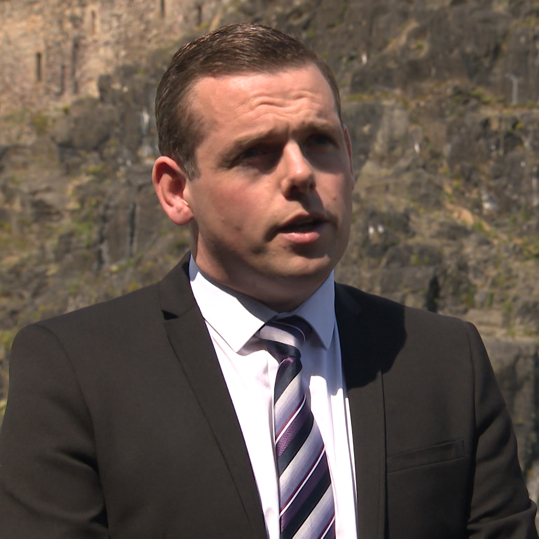 Douglas Ross, a candidate for the Scottish Conservative leadership ...