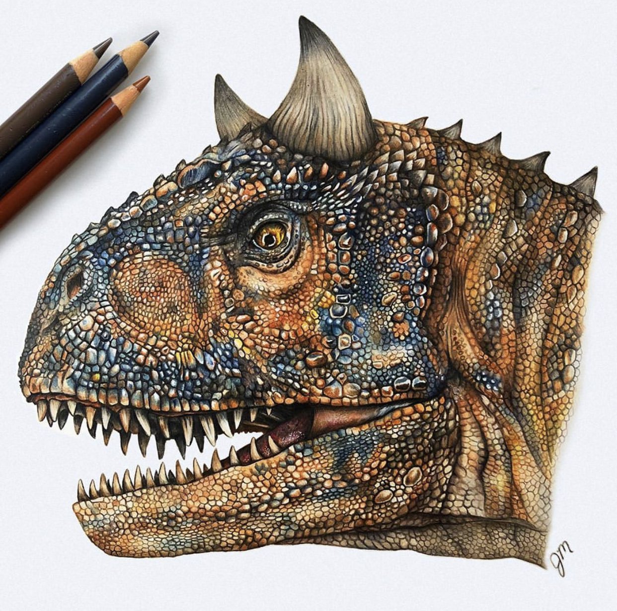Realistic Dinosaur Drawings In Pencil