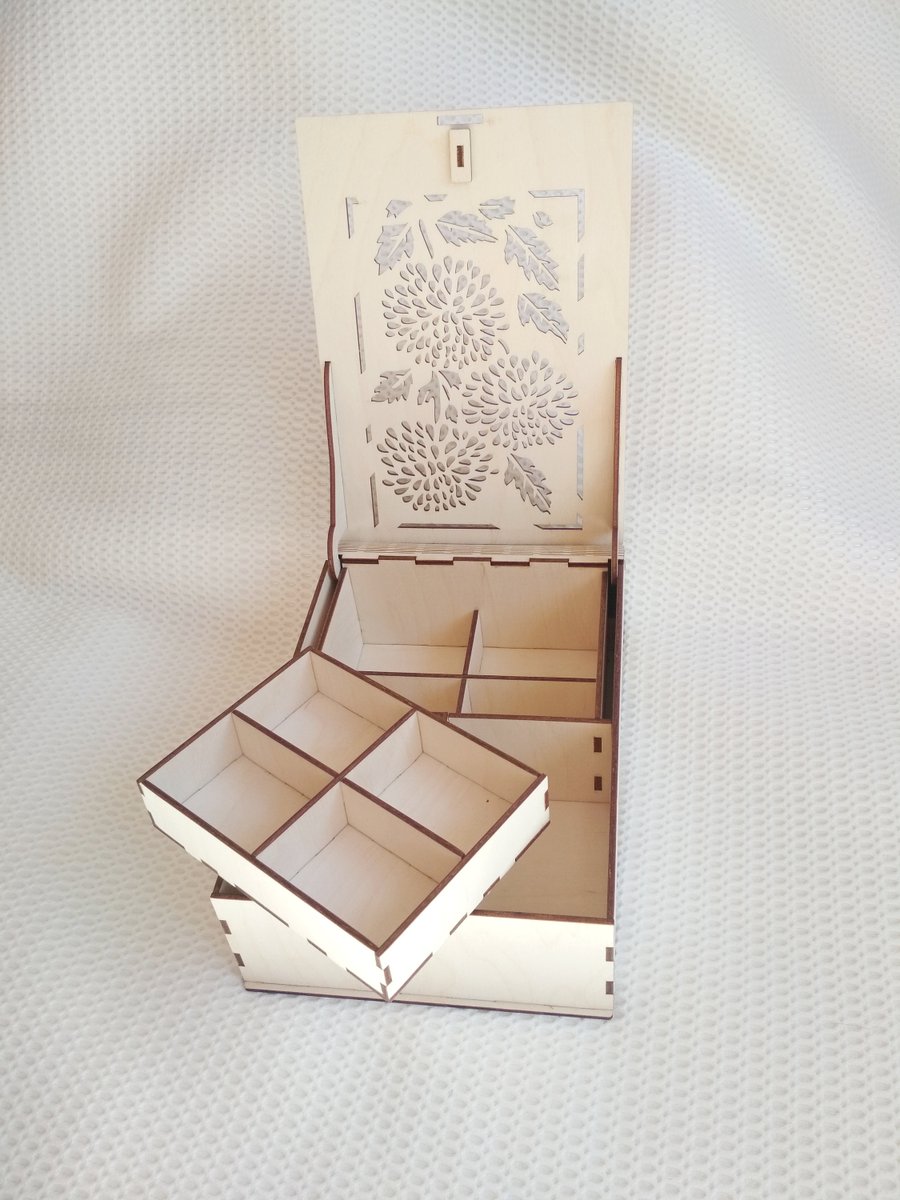 Home & Hobby Laser cut Jewelry Box B05 Jewelry Box Vector File Mandala ...