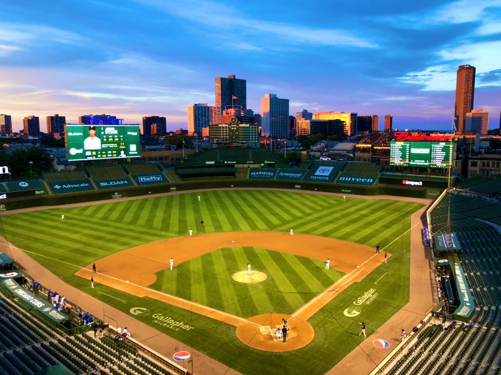 Wrigley Field At Night