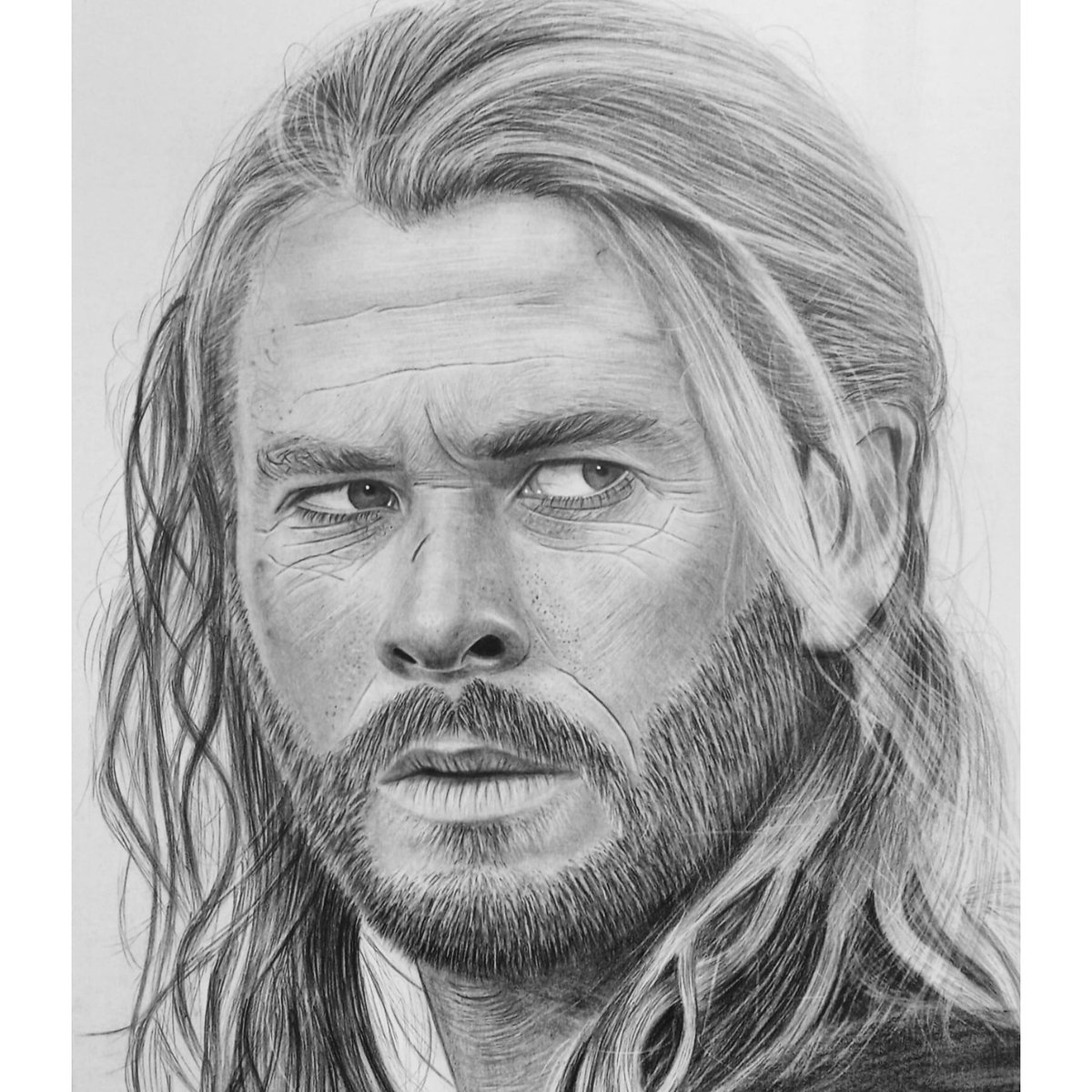 Thor Face Drawing