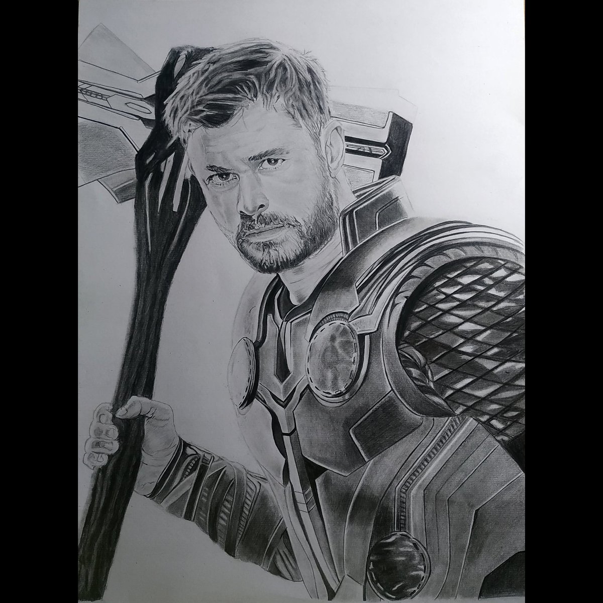 Thor Drawing In Pencil