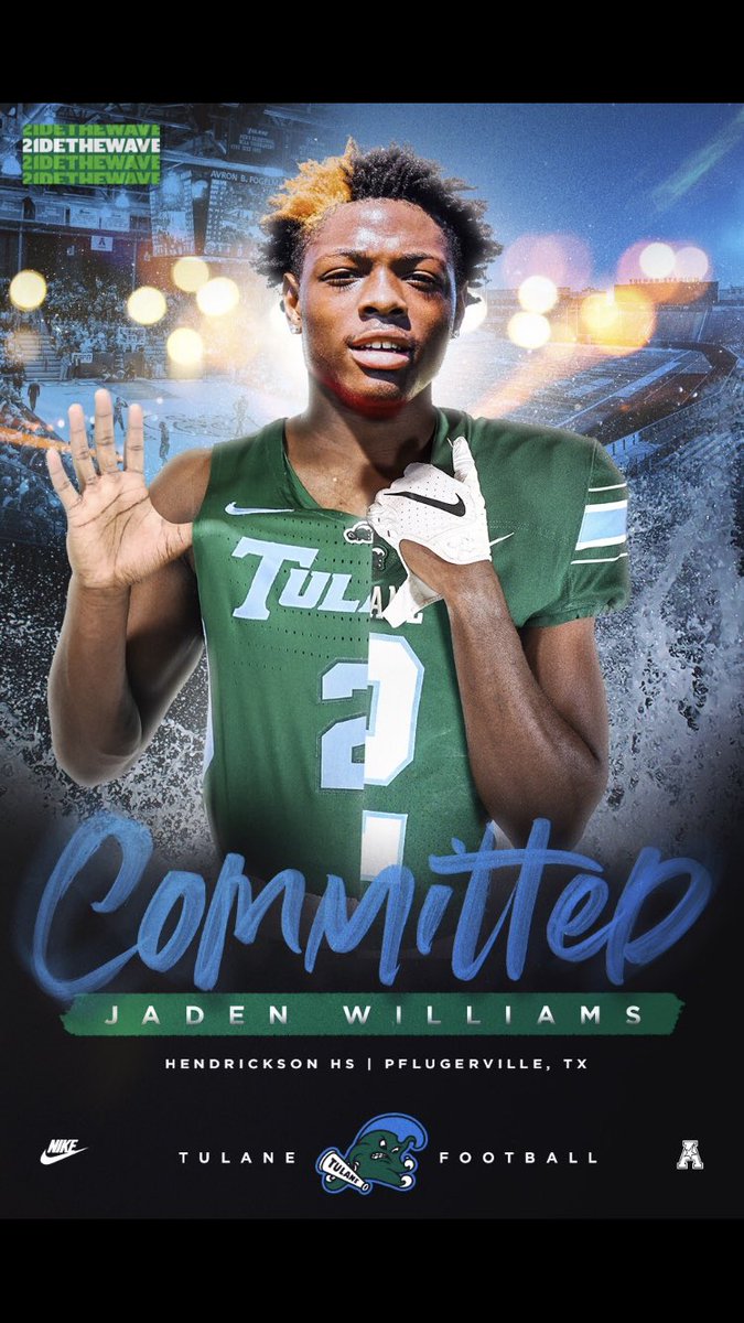 2021 3* WR Jaden Williams commits to Tulane : r/CFB