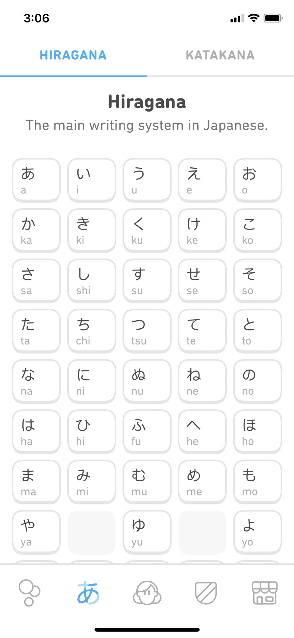 Extended Hiragana List Duolingo Hiragana Chart Guide