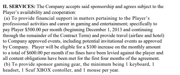 Clayster posts the contract he received from Complexity in BO2 : r ...