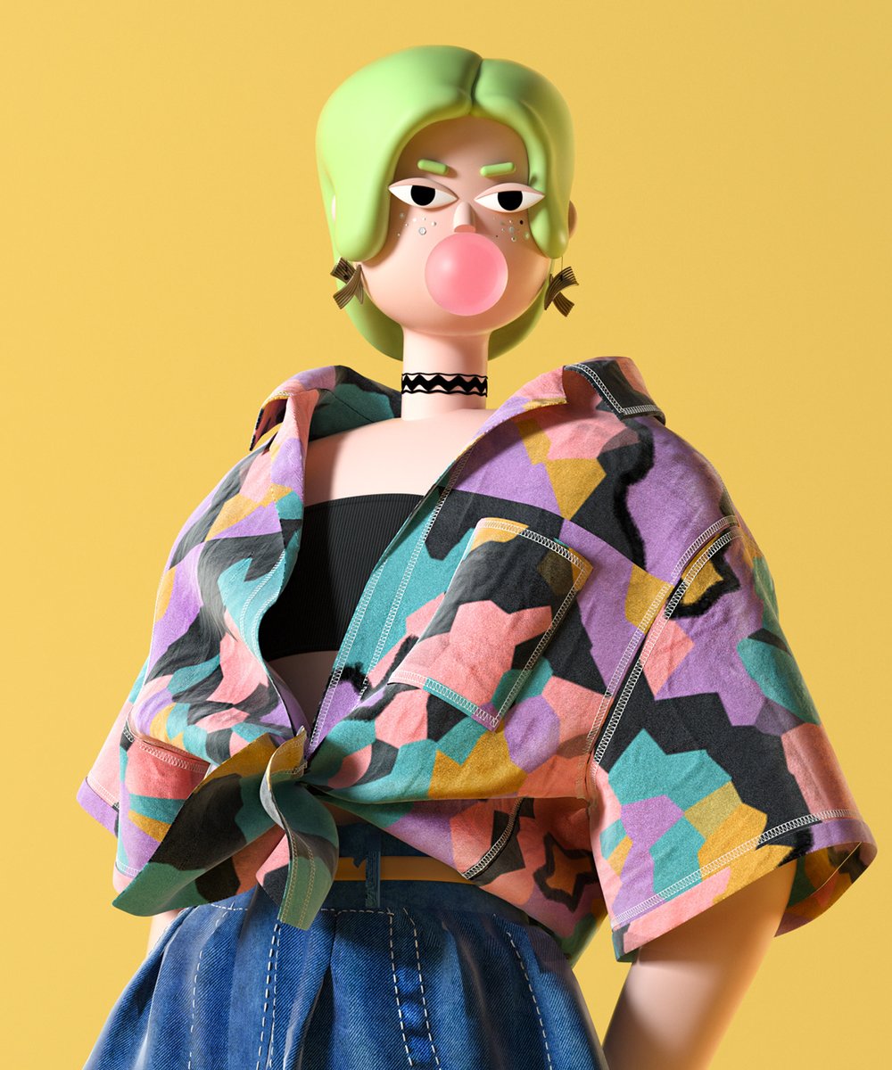 Designer UV Zhu makes a fashion statement in 3D. ? Take a closer look ...