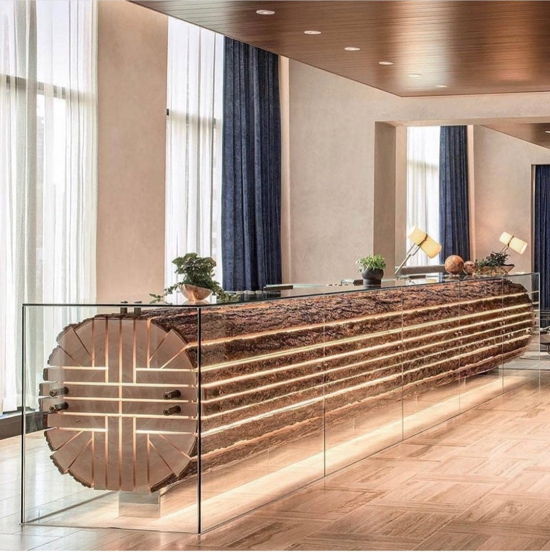 Hotel Wood Reception Desk