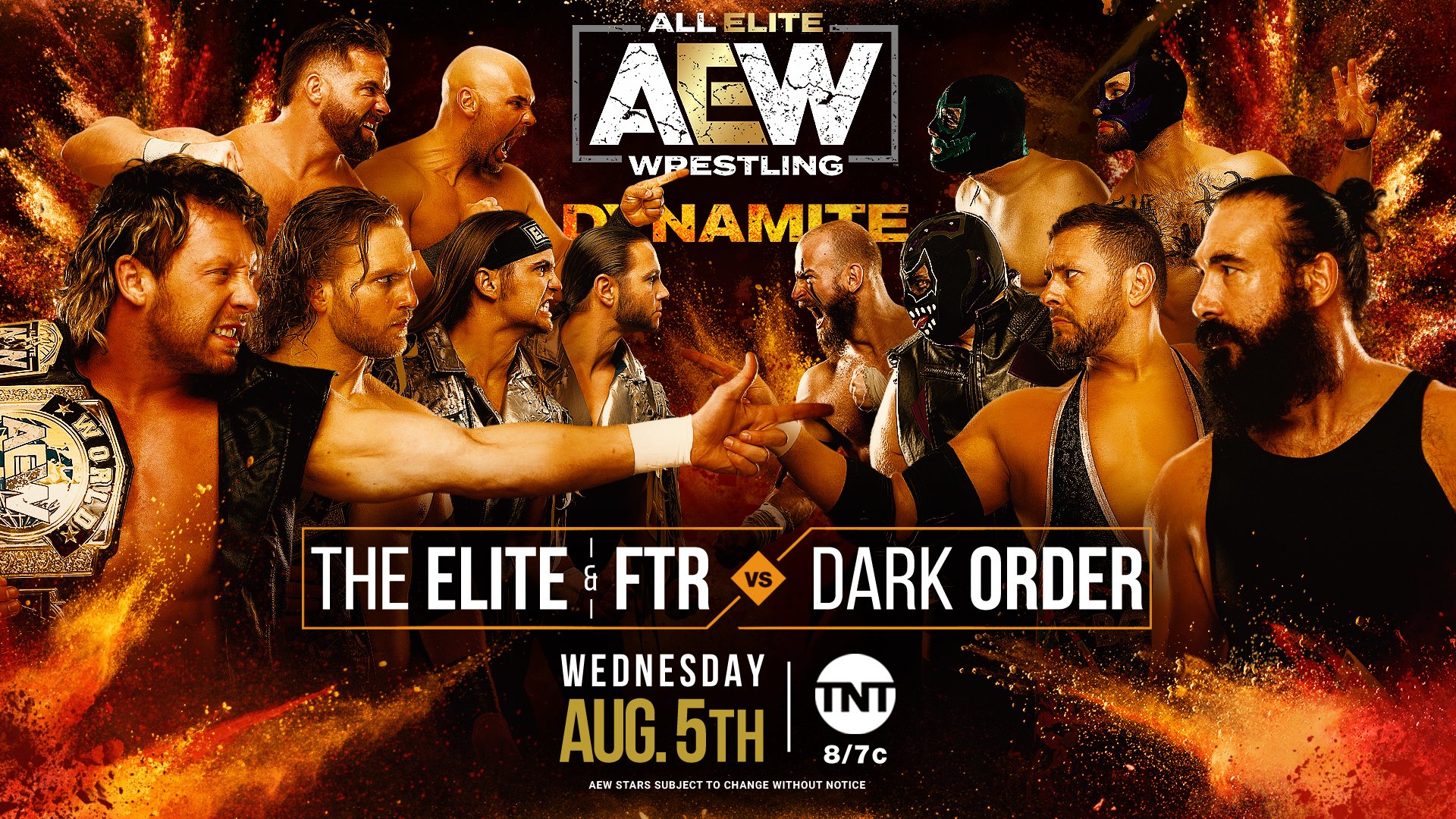AEW DYNAMITE Results For August 5, 2020: 12-Man Tag Team Match, Jon Moxley VS Darby Allin And More