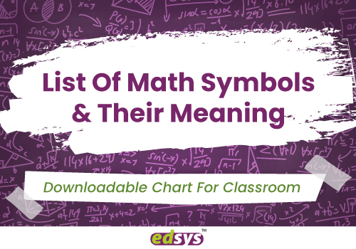 Math Symbols Meaning Chart