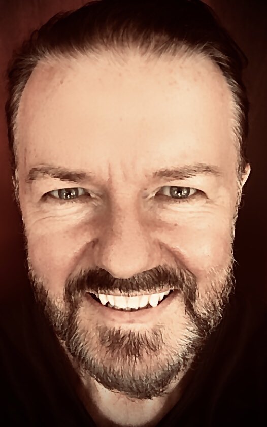 Ricky Gervais Vampire Teeth