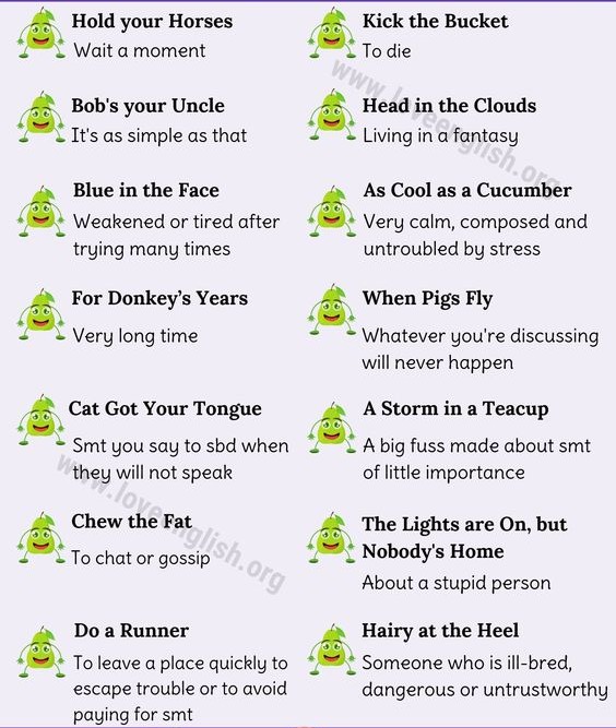 Funny English Idioms