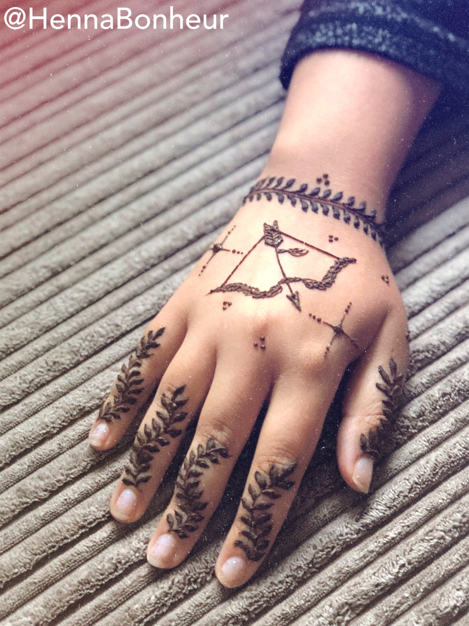 Sagittarius Arrow Finger Tattoo