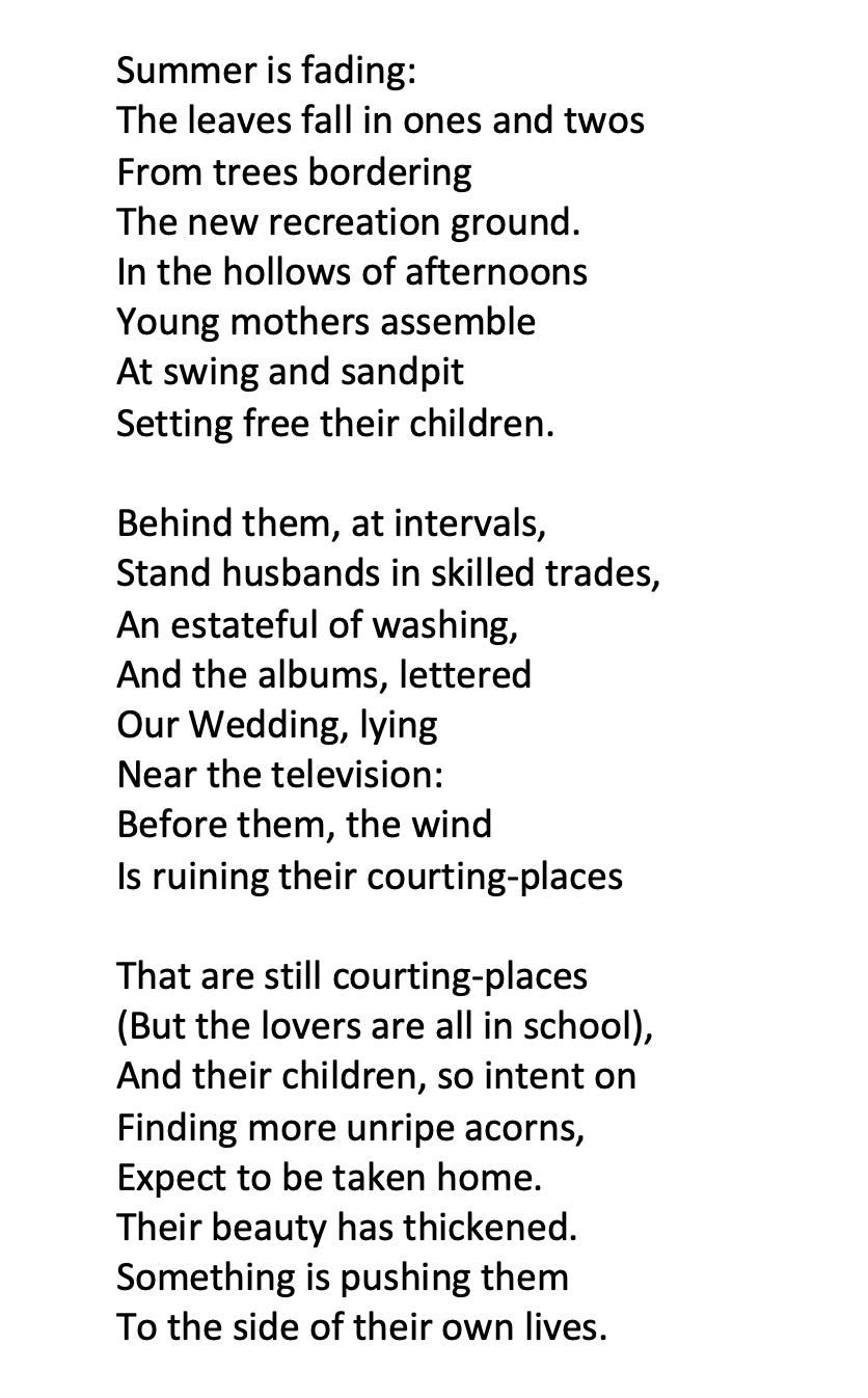 Philip Larkin Poems Poetry Ireland On X: "'While There Is Still Time.'