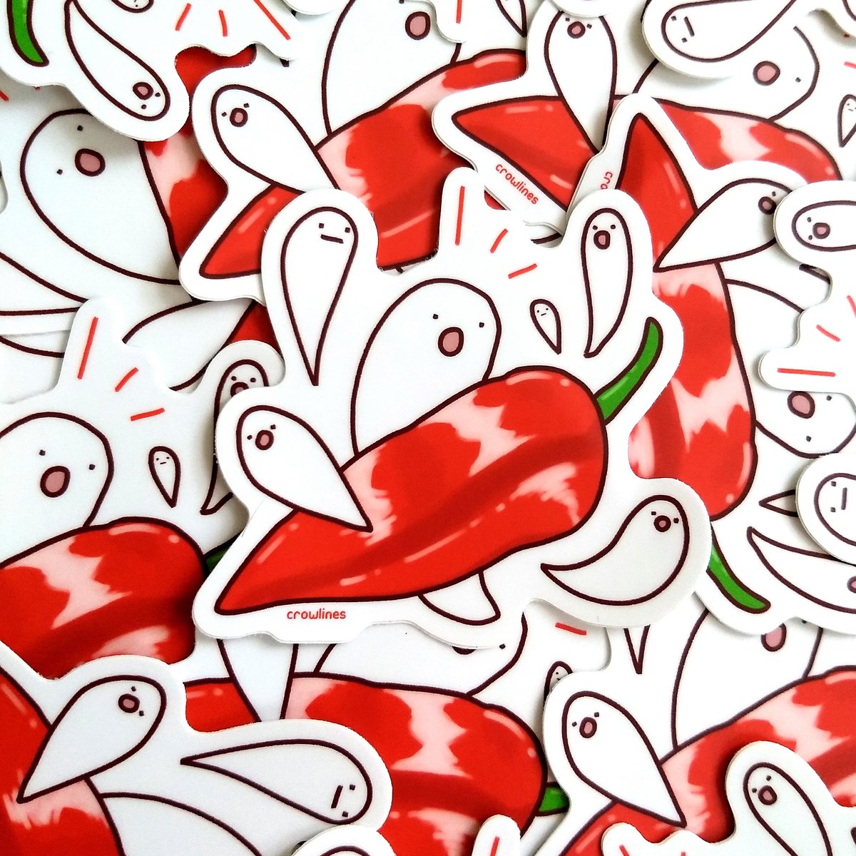 「Orders of $30+ come with a free sticker from now through Sun」Crow 🌱の漫画